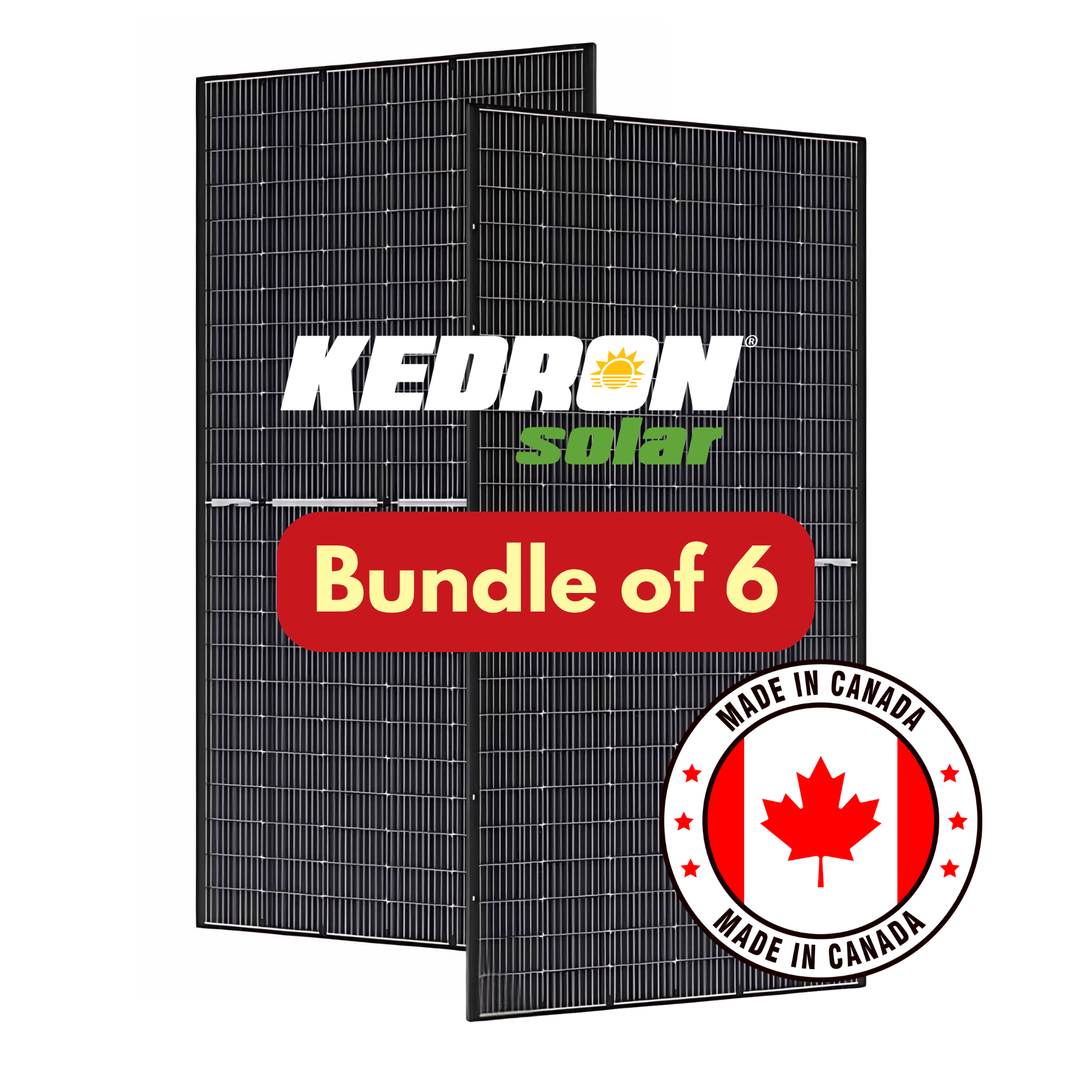 KEDRON® Solar 590W Mono Solar Panel Bundle of 6 - Made in Canada – The ...